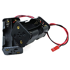 E-outstanding Battery Holder 2PCS 4 Cell AA Battery Case Box Container with JST Plug