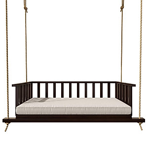 Live Casual The Madison Steel Daybed Porch Swing with Included Outdoor Cushion Set