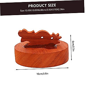 COHEALI Seal of Rebirth Curse Chinese Decorations Wooden Stamps Wooden Decor Traditional Stamps scrying Mirror Convex Mirror Chinese Bagua Stamp Wood Bagua Stamp Decor Wood Chinese Stamp