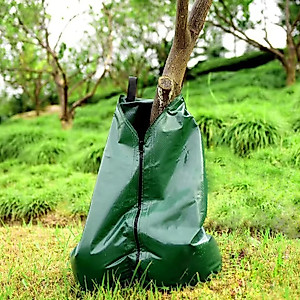 DAENO Gator Tree Water Bag 20 Gallon 2 Pack Tree Ring Slow Release Tree Watering Bag Adjustable for Plants Established Trees with Drip Tube and Zipper Made of Durable PVC Material