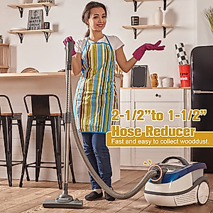 Enhon 2 Pcs Hose Adapter 2-1/2" OD To 1-1/2" OD Reducer, Vacuum Cleaner Hose Reducer for Dust Collection Accessories