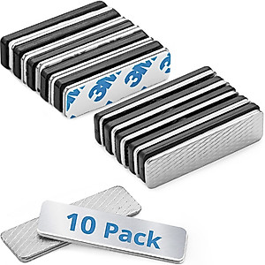 EcoEarth Name Tag Magnets (10 Badge Holder Magnets, 1.75 x 0.5 inches), Name Tag Magnet Backs w/ 3 Extra-Strong Neodymium Magnets for ID Badge Holders