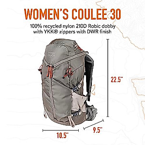 Mystery Ranch Women's Coulee 30 Backpack -Lightweight Hiking Daypack, 30L, XS/S, Pebble