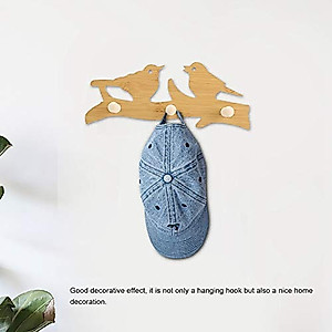 Tyenaza Coat Rack Wall Mounted, Wall Hooks Coat Hooks Towel Hook, Cute Shape 3 Hooks Door Hanger for Home Decorative Wall Hanging Hook (3 Hook Bird)