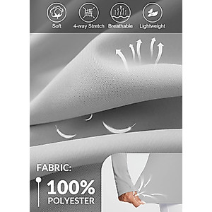 BALEAF Women's Sun Shirts UPF 50+ Long Sleeve Hiking Tops Lightweight Quick Dry UV Protection Outdoor Clothing Grey M