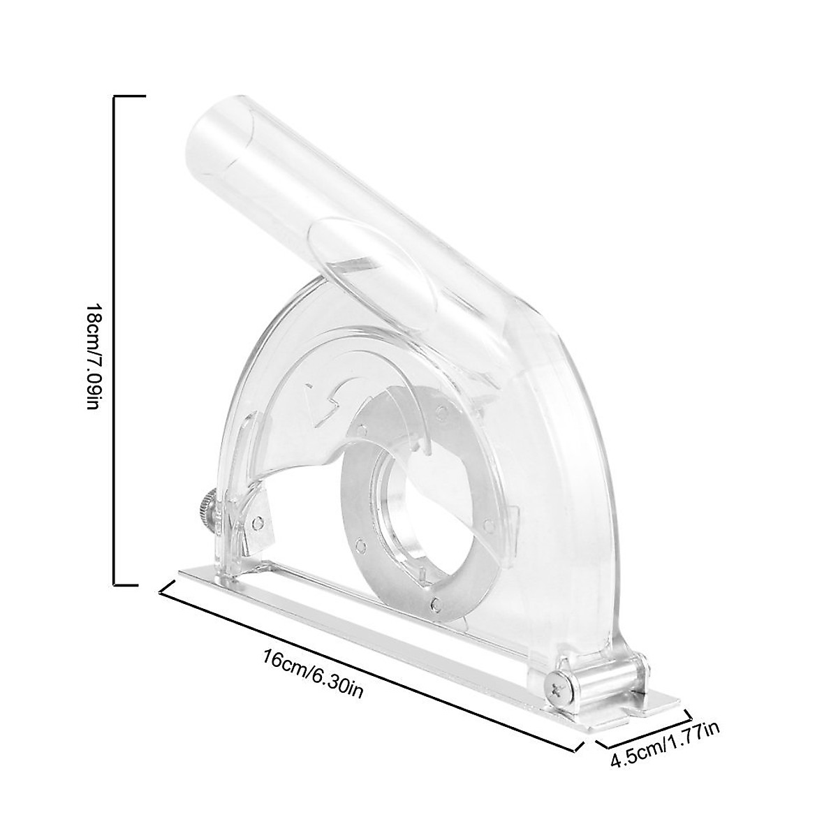 Professional Angle Grinder Guard, Grinding Cover Cutting Dust Shroud for 4-5" Angle Grinders and 3"/4"/5" Saw Blades Transparent