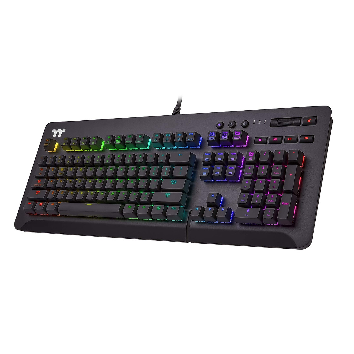 Thermaltake Level 20 GT RGB Mechanical Gaming Keyboard, Razer Green Switches, 16.8M Color RGB, Razer Chroma Compatible - GKB-LVG-RGBRUS-01
