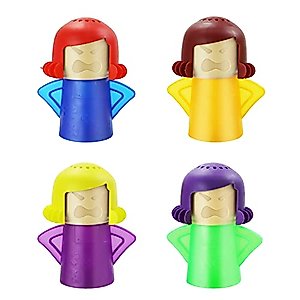 UgyDuky 4 Pack Angry Mom Microwave Cleaner Microwave Oven Steam Cleaner Doll Use Water and Vinegar High Temperature Cleaning Kitchen Cleaning Tool for Home and Office