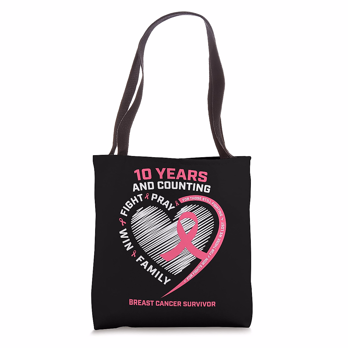 10 Years Cancer Free Gifts 10 Year Breast Cancer Survivor Tote Bag