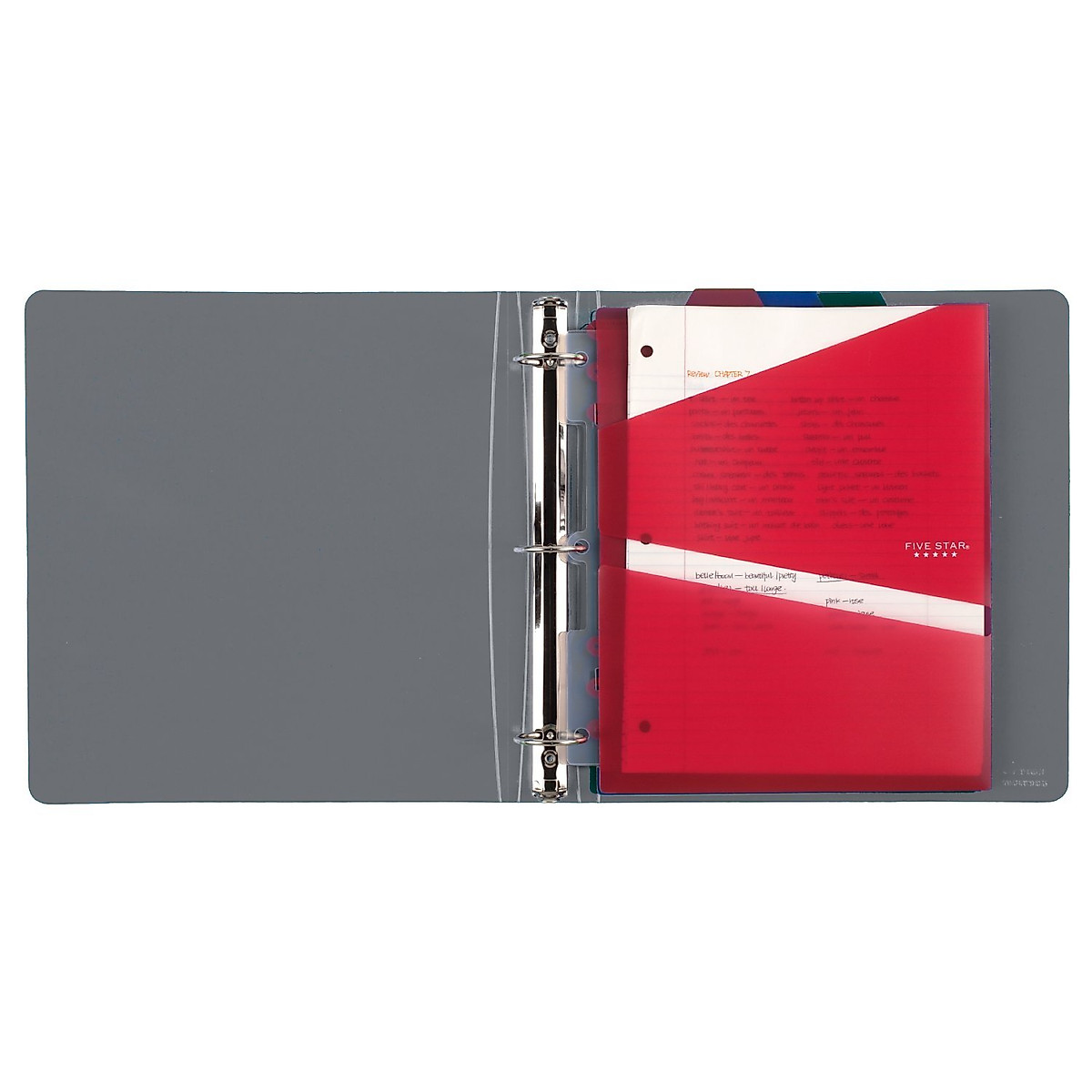 Five Star 2-Pocket Dividers, Tabbed, Colors Will Vary, 3 Pack (81210)