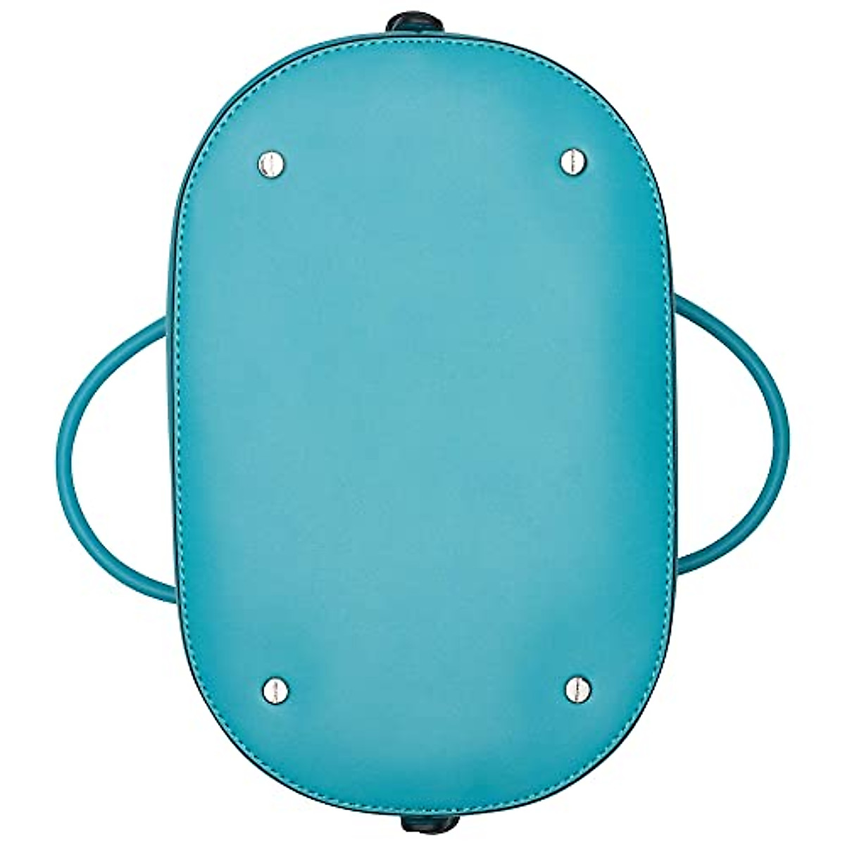 Calvin Klein Tinley Top Zip Satchel, Turquoise/White/Black