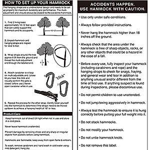 OHMU 440Lbs Camping Hammock with Mosquito Net and Rainfly Cover,2 Persons 4 in 1 Lightweight Backpacking Ground Hammock Tent