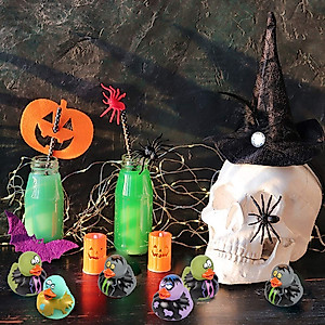 ArtCreativity 2 Inch Zombie Rubber Duckies for Kids, Pack of 12, Variety of Designs and Colors, Trick or Treat Supplies, Goodie Bag Fillers, Party Favors, Halloween Themed Bathtub Toys