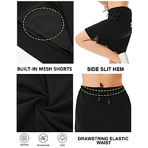 JACK SMITH Women's Plus Size Golf Athletic Lightweight Casual Dress with Pockets(3XL,Black)