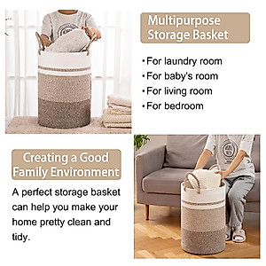 SIXDOVE Laundry Basket, Laundry Hamper, Baby Nursery Hamper, Foldable Laundry Hamper with Handles, Storage Blanket Clothes Toys in Bedroom, Living Room-13.8 "L * 19.7 "H-Gradient Yellow