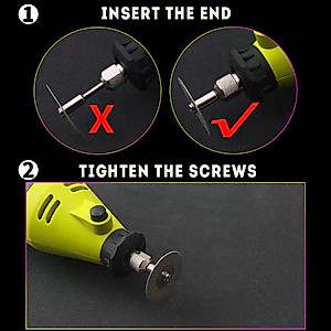 Diamond Cutting Wheel, 10PCS 1/8" Diamond Cutting Discs Cut-off Wheel Blades Set Comepatible with Dremel Rotary Tool by Oudtinx