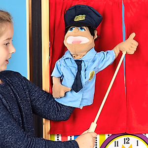Melissa & Doug Rescue Puppet Set - Police Officer and Firefighter - Soft, Plush Puppets For Kids Ages 3+