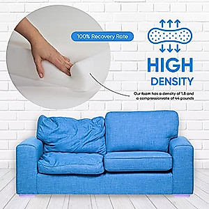 AK TRADING CO. Upholstery High Density 2" Height x 24" Width x 72" Length-Home or Commercial Use Seat Replacement Cushion-Made in USA Foam, 1 Count (Pack of 1)