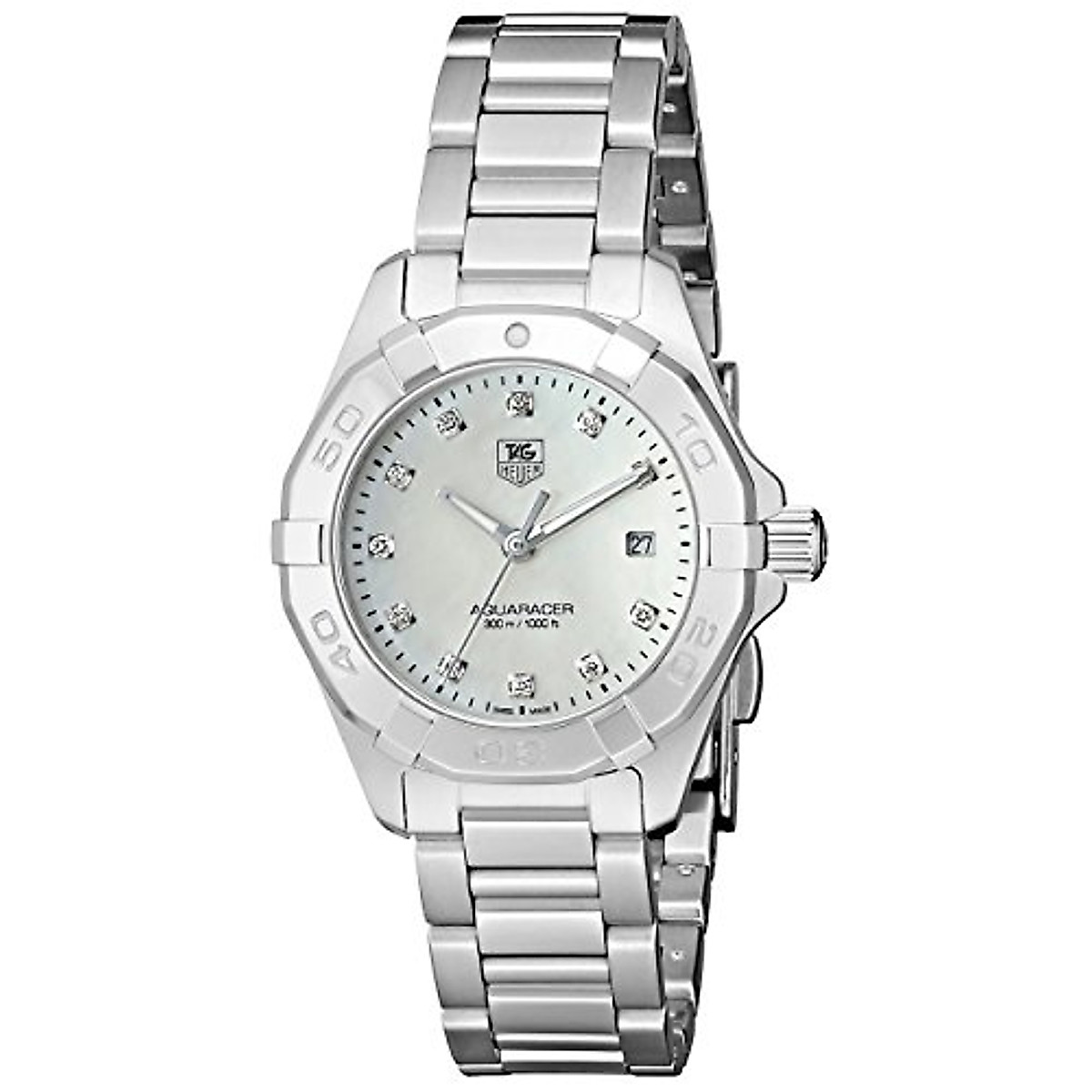 TAG Heuer Women's WAY1413.BA0920 300 Aquaracer Silver-Tone Stainless Steel Watch