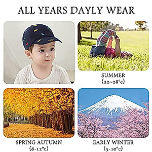 Cotton Toddler Summer Cap Dinosaur Kids Trucker Hat Boys Girls Sun Baseball Caps (Navy, 2-5 Years, 2_Years)