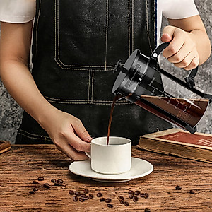 YMMIND French Press Coffee Maker 34oz 304 Stainless Steel Coffee Press,with 4 Filters System, Heat Resistant Thickness Borosilicate French Press Glass, BPA-Free Brewed Tea Pot Coffee Plunger