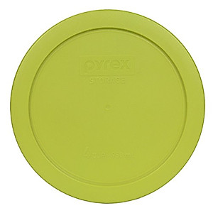 Pyrex (2 7402-PC Green 7 Cup, (2) 7201-PC Edamame Green 4 Cup, & (2) 7200-PC Lawn Green 2 Cup Plastic Storage Lids, Made in USA