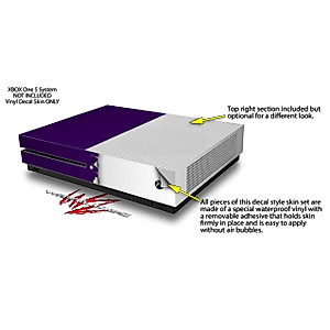 WraptorSkinz Decal Vinyl Skin Wrap Compatible with Xbox One S Console and Controllers - Ripped Colors Purple White