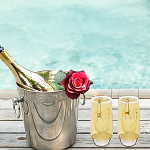 Gandeer 2 Pieces Wedding Gifts for Bride Groom Champagne Glasses Bride Ring Finger Wine Glass Funny Wedding Gifts 9.8 oz Wine Glasses Mr and Mrs Engagement Gifts