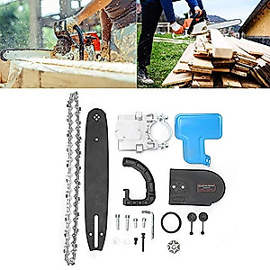 11.5 Inch Chainsaw Converter Adapter Set Chain Saw Angle Grinder to Chain Saw Garden Woodworking Tool