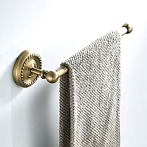 OMOONS Simple Bathroom Towel Rack Long Antique Copper Towel Rack Base Simple Kitchen Hardware Retro Short Unipolar Frame