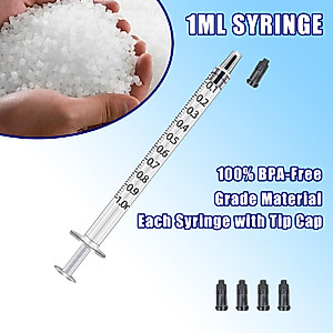 1ml Syringes with Caps (Pack of 100)