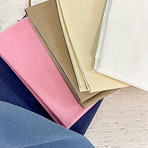 Threadart Linen Fabric by The Yard - Embroidery Fabric - Premium Cotton Linen Fabric for Embroidery, Cross Stitch, Apparel, Linen Canvas, Home Décor - 55" Width - Natural