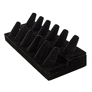 Adorox Black Velvet Finger Ring Showcase Display Jewelry Organizer Stand Christmas