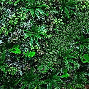 HOTRA Simulation Landscape Decorative Turf Lawn 100x200cm Ivy Artificial Hanging Vine Plants Wall Panels for Wedding Stage Party Birthday Garden (Color : E05)