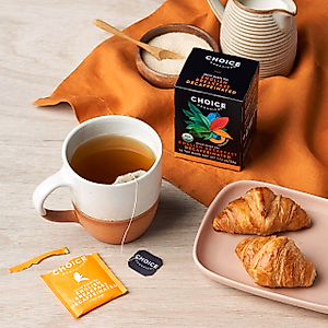 Choice Organics - Organic Decaffeinated English Breakfast Tea (6 Pack) - Fair Trade - Compostable - 96 Organic Black Tea Bags