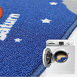 Blue Dolphin Ocean Cute Animal Theme Print Area Rug Non Slip Floor Mat Absorbent Carpet Living Room Bedroom Sofa Indoor Outdoor Nursery Rugs Décor (Ocean-7, 39.4" x 62.9"(100cmX160cmX1.2cm))