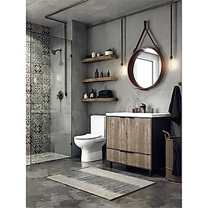 Cutler Kitchen & Bath London 30" Wood/Cultured Marble Bathroom Vanity in Black