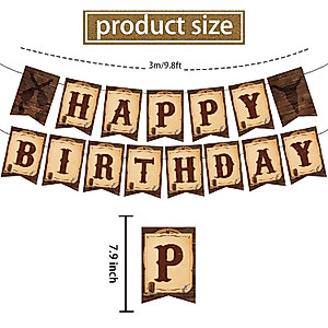 Cowboy Party Decorations, Cowboy Theme Party Decorations Include Western Cowboy Happy Birthday Banners and Hanging Swirls, Cowboy Birthday Decorations Supplies for Boys