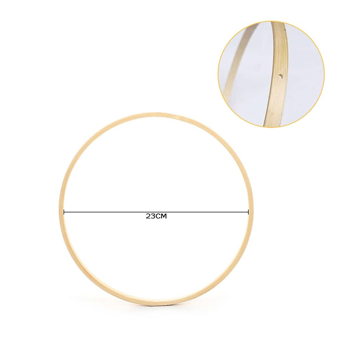 Baby Crib Nursery Mobiles DIY Wooden Beads Dream Catcher Wind Chime Bed Bell for Children Boys Girls Wooden Mobile Babies Bed Room Decoration (Round)