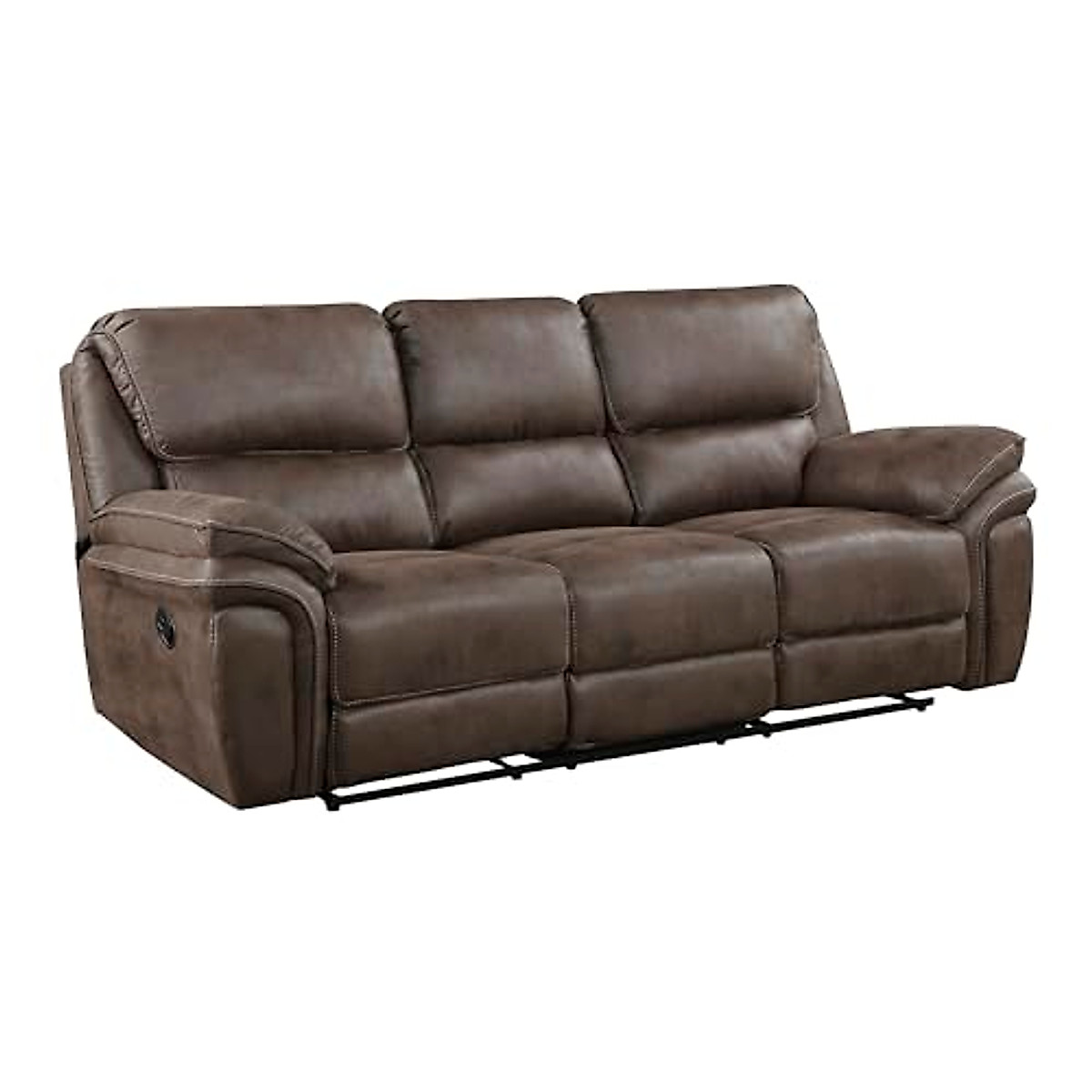 Lexicon Dorritt Wall-Hugger Manual Double Reclining Sofa, Brown