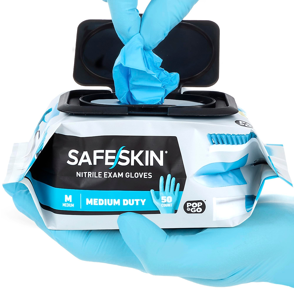 SAFESKIN Nitrile Disposable Gloves in Case of 2000, Medium Duty, Small Size, Powder Free - For Food Handling, First Aid, Cleaning, Gardening, Crafting - Premium Medical Exam Gloves