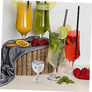 Reusable Coffee Cup 2pcs Wine Cup Metal Sake Cup Retro Drinkware Wine Goblet Antique Shot Glass Wine Tumbler Banquet Cups for Whisky Coffee Latte Sake Tea Silver Cup