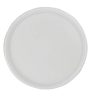 Saedy White Plastic Fast Food Trays, Round Serving Trays(4 Packs)