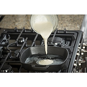 TableCraft Pre-Seasoned 10" Cast Iron Square Fry Pan | Commerical Quality for Restaurant or Home Kitchen Use, 2 quart, Black