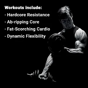 P90X DVD Workout Base Kit, Home Gym Bodyweight Exercise Program, No Workout Equipment Needed, Nutrition Guide Included, 12 Fitness DVDs