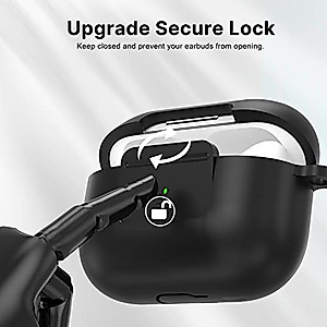 FUNLINK for Airpods 3rd Generation Case, [Upgrade Secure Lock] AirPods 3 Case Cover Shockproof Silicone Skin Protective Case for Apple Airpod Gen 3 with Keychain