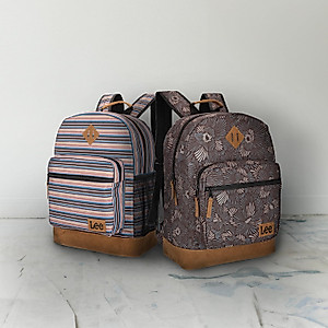 Lee Authentic Jeans Company Study Backpack for Class, Padded Laptop Sleeve Fits 15.6 Inch Notebook (Sketchy)