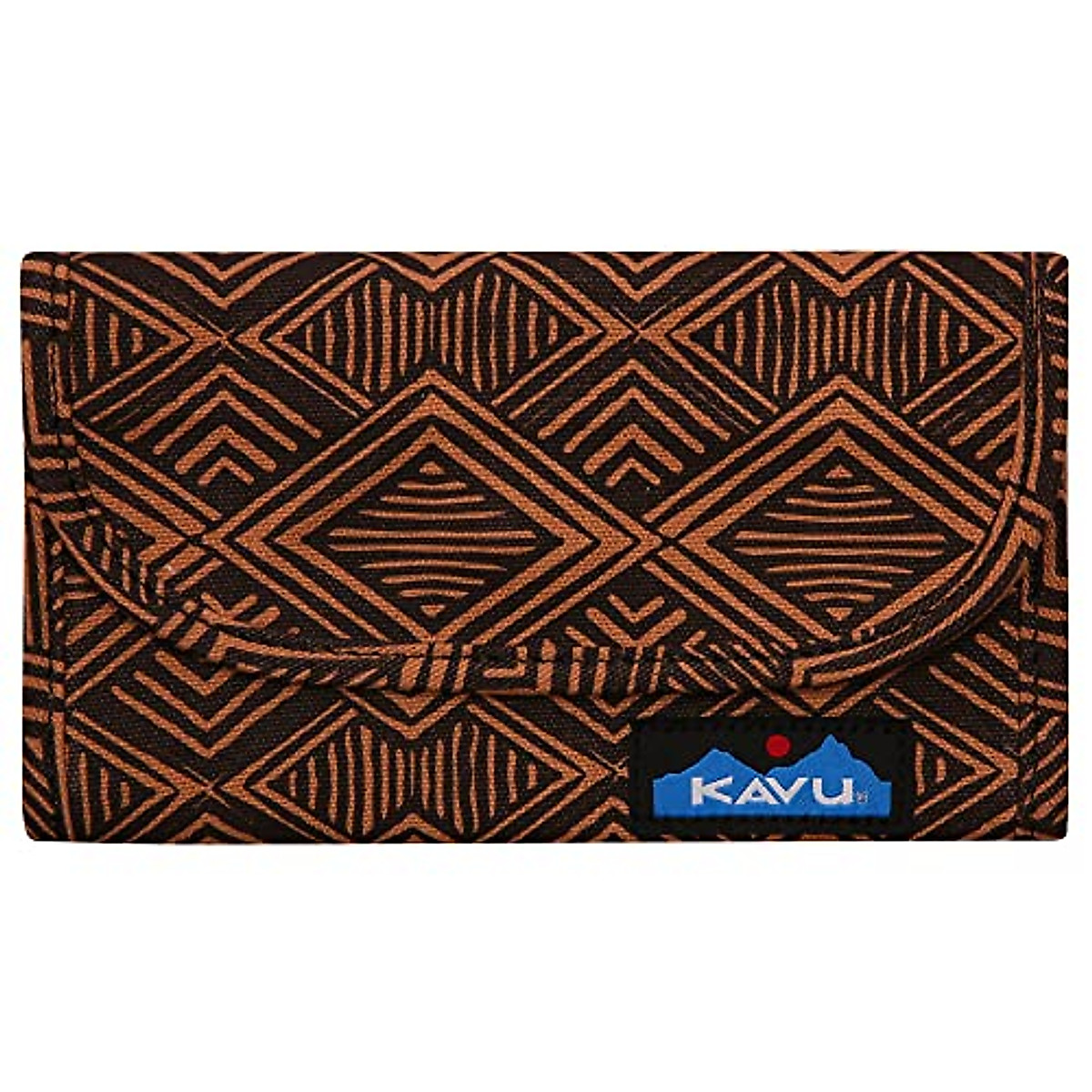 KAVU Big Spender Tri-fold Wallet Clutch Travel Organizer-Mahogany Inlay