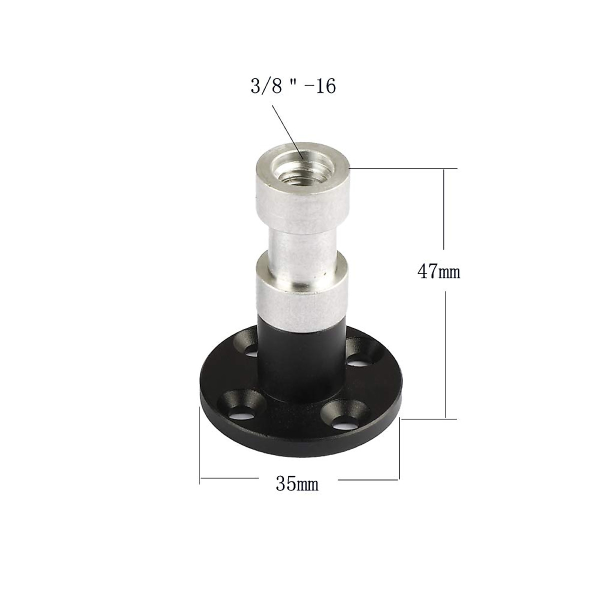 CAMVATE 3/8"-16 Female Thread Connector With Wall/Table/Ceiling Mount - 2113