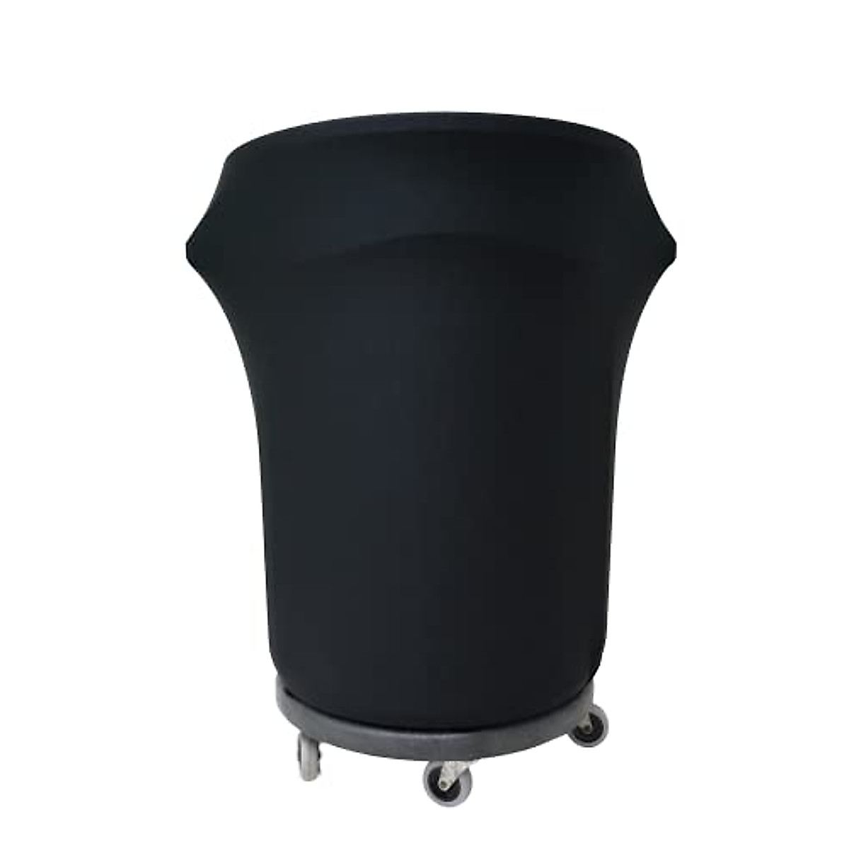 SPANDEX & TABLE LINENS Spandex Stretch Trash CAN Cover 55 Gallon Round with Open Bottom for Dolly